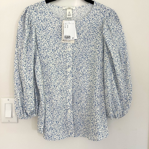 h-m-tops-hm-linen-blend-puff-sleeve-top-poshmark